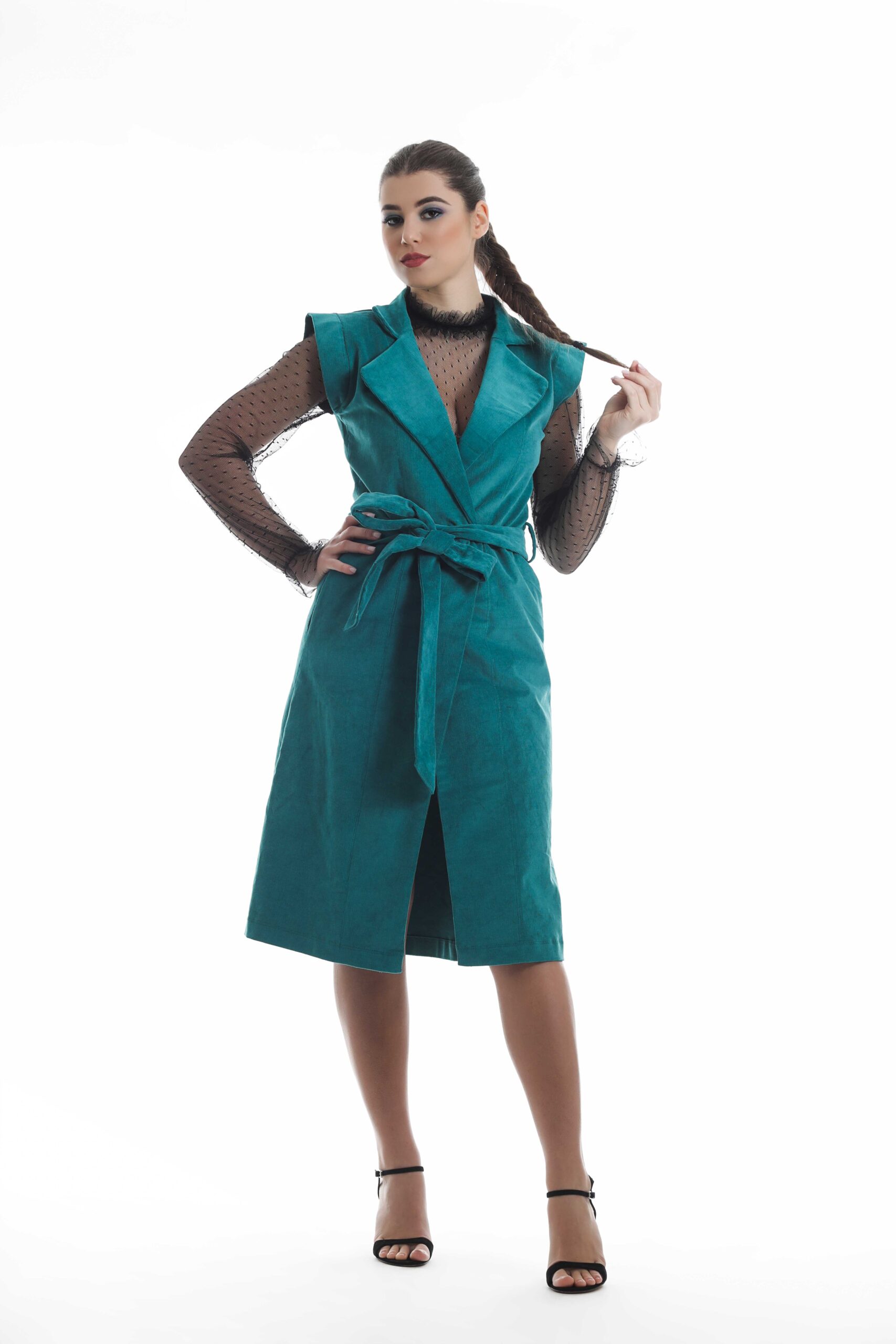 Vesta din catifea raiata | Kiaari Design